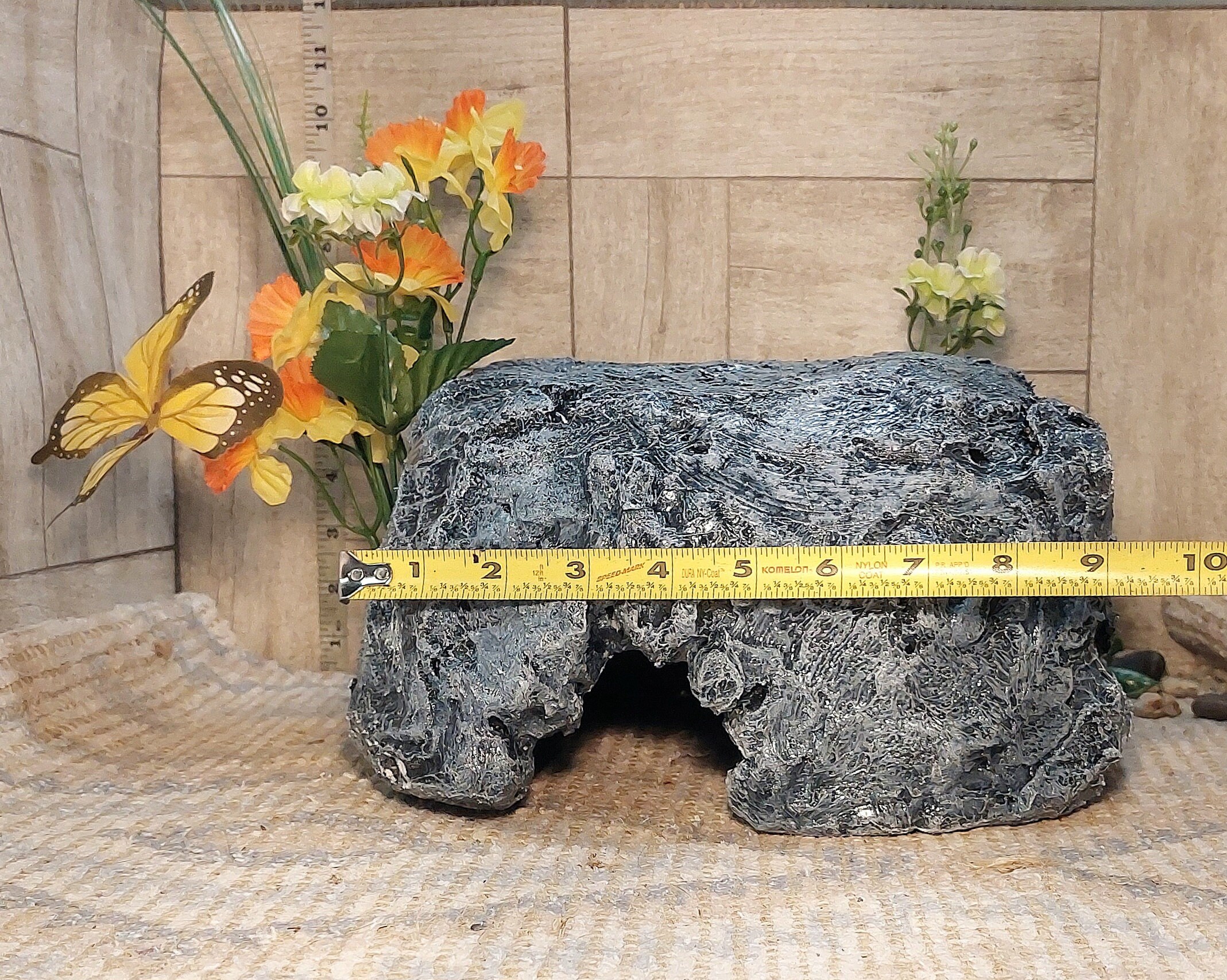 Reptile Habitat Decor, Large Faux Stone Snake Hide, Butterfly ...