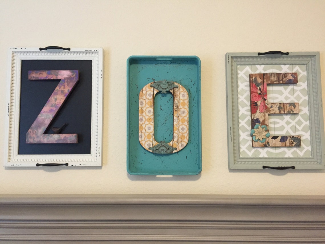 Frame Letter Wall Decor - Etsy