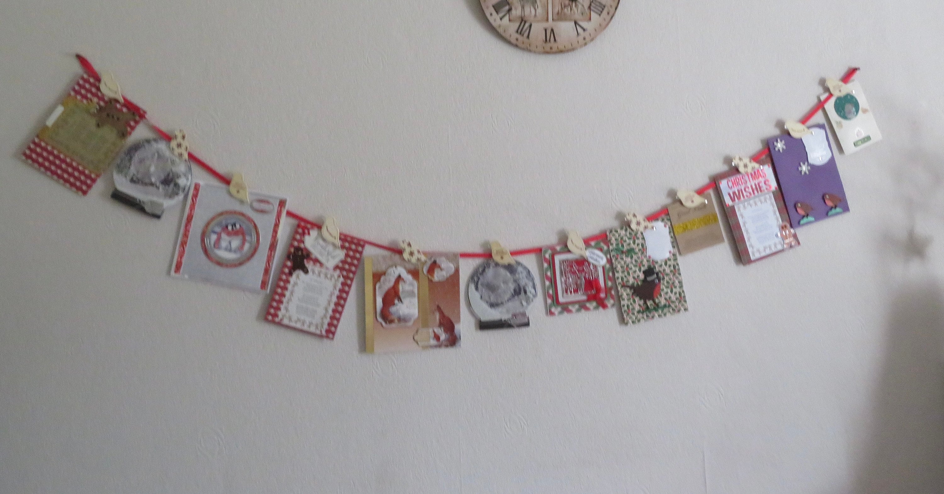 Christmas card holder Christmas card string holder Christmas | Etsy