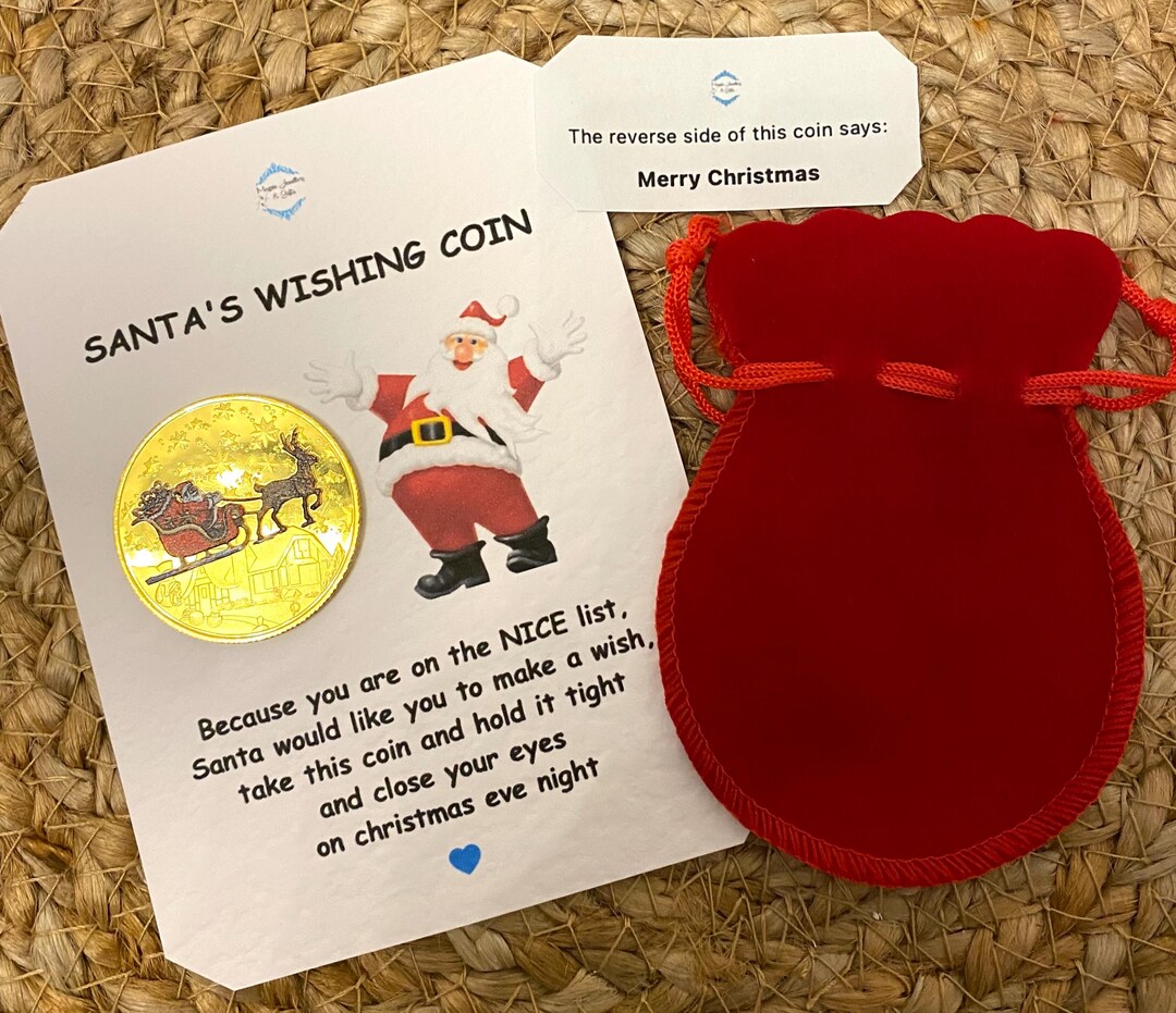 Santa Wishing Coin, Christmas Eve Gift, Christmas Eve Box Filler ...