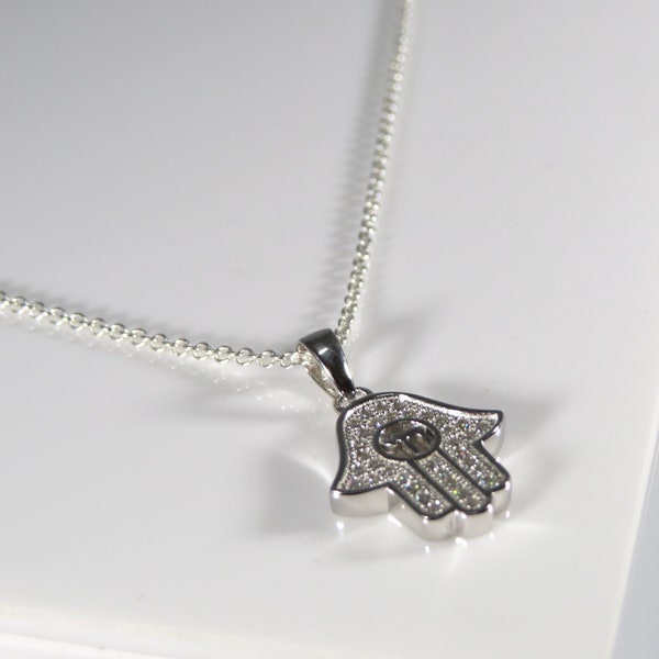 Silver Hamsa Pendant - Etsy UK