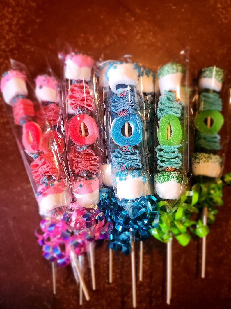 Candy Kabobs, Candy on a Stick, Party Favors, Candy Skewers, Kids Party ...