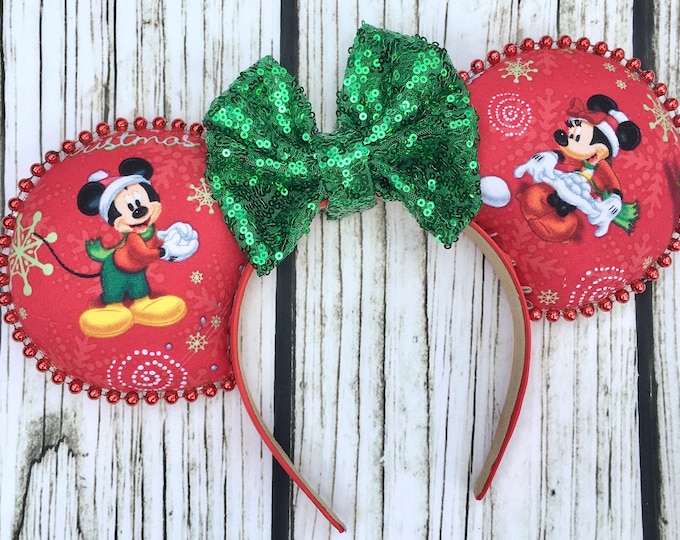 Disney Ears, Disney Christmas Ears, Mickey Christmas Ears, Mickey Ears ...