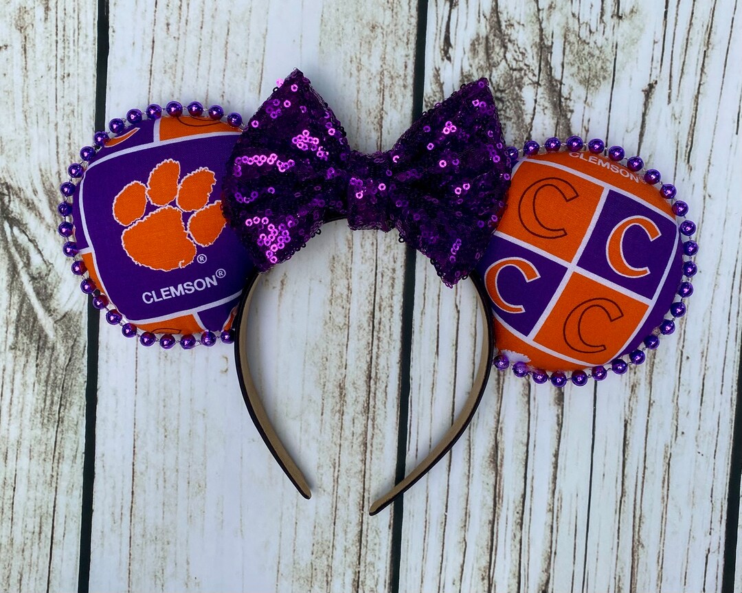 Disney Ears, Clemson Ears, Clemson Tigers Ears, Mickey Ears, Minnie ...