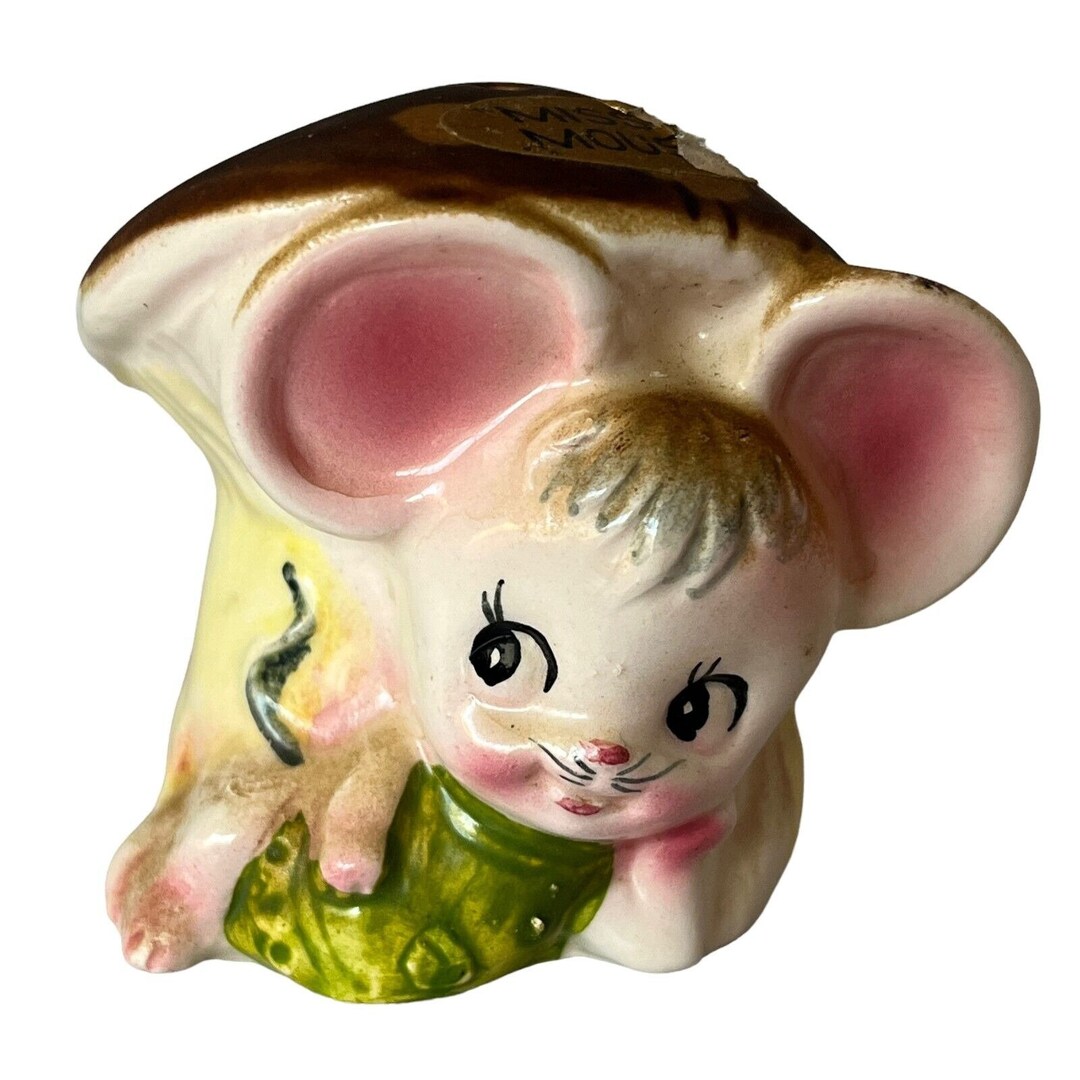 Enesco Missy Mouse Mushroom Ceramic Salt or Pepper Shaker Replacement ...