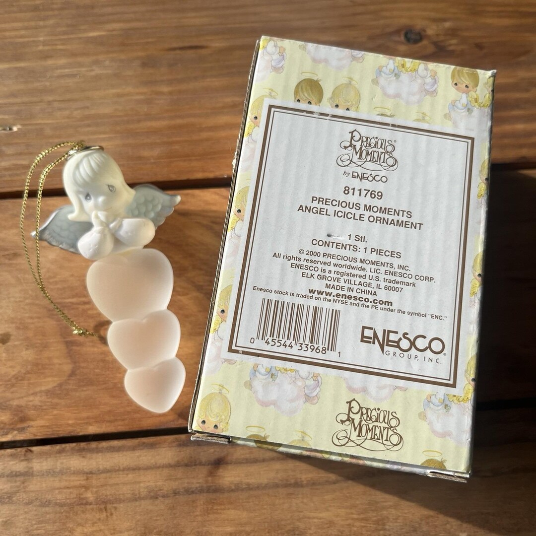 Vtg 2000 Enesco Precious Moments Angel Icicle Christmas Ornament 5 ...