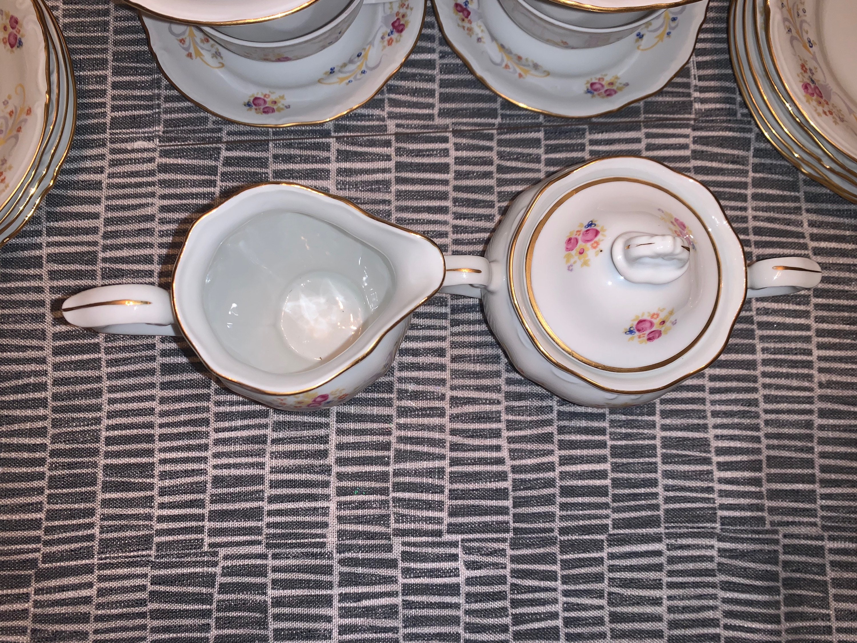 Vintage Chodziez Coffee Tea Set Made in Poland Porcelain Circa 1964 Pink Roses - Etsy