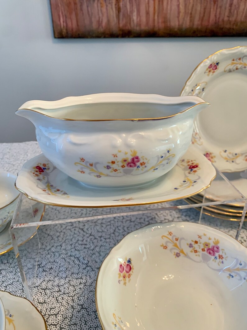 Vintage Chodziez Coffee Tea Set Made in Poland Porcelain Circa 1964 Pink Roses - Etsy