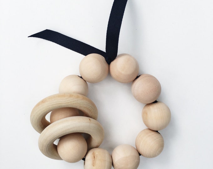 Wooden Baby Rattle in BLACK - Etsy