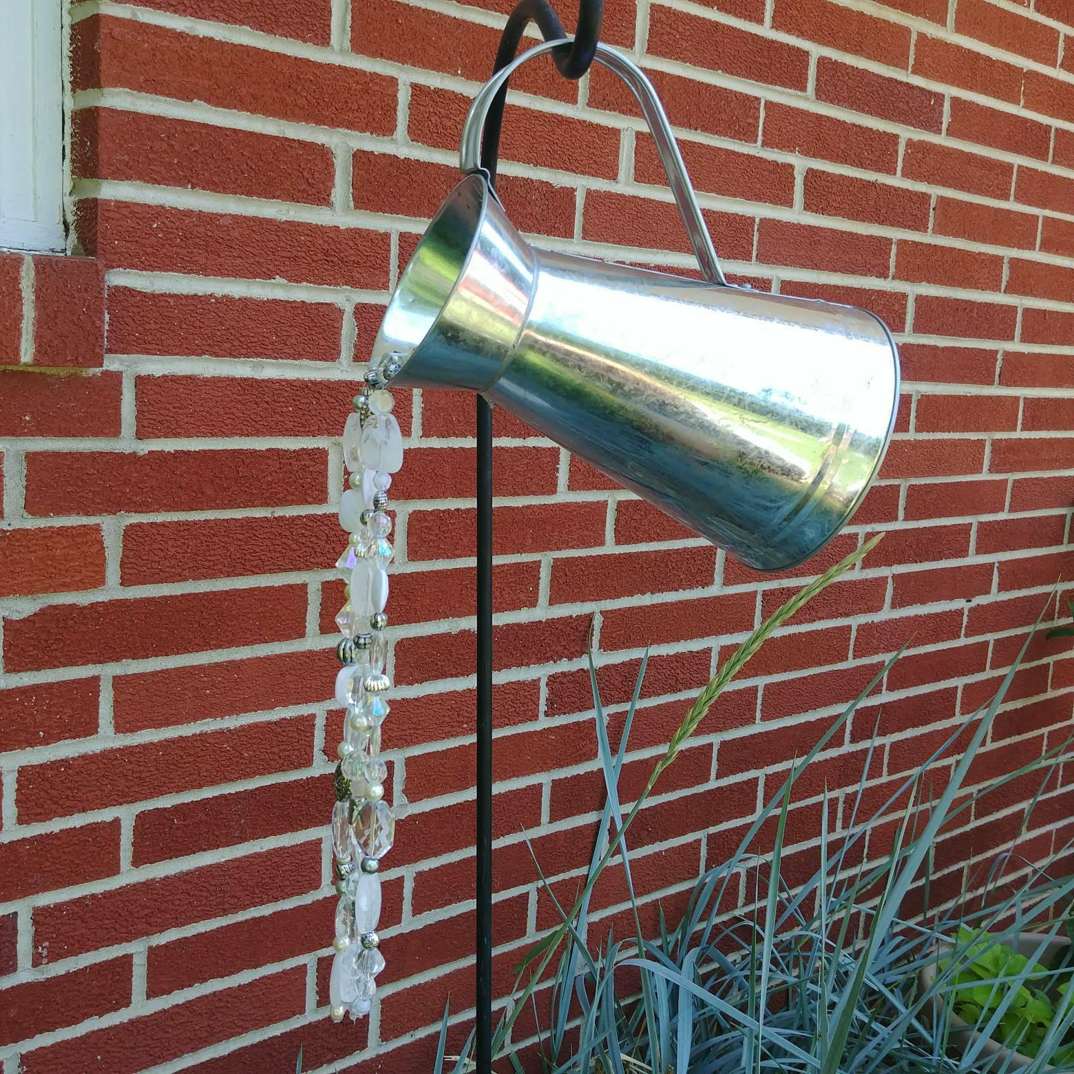 Crystal Pouring Watering Can Large Metal Pitcher Garden Art - Etsy