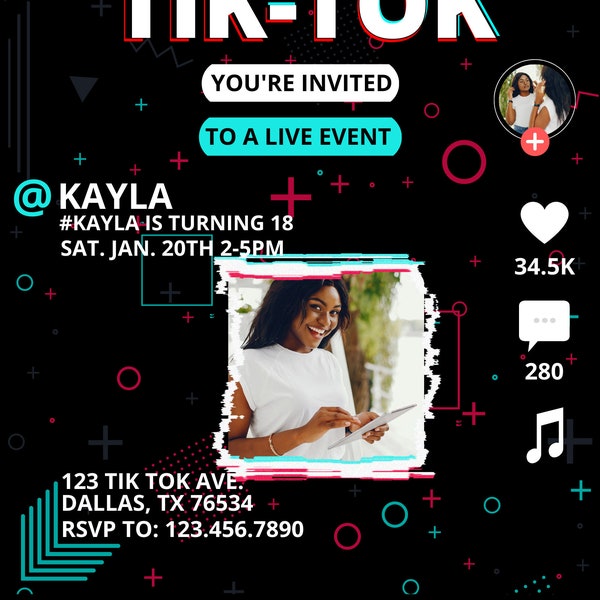 Tik Tok Backdrop - Etsy