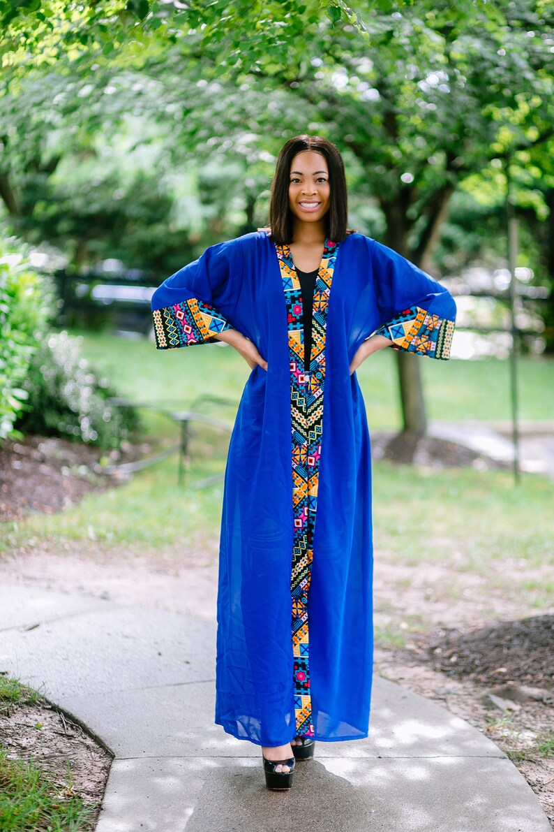 African Print Duster Long Jacket - Etsy