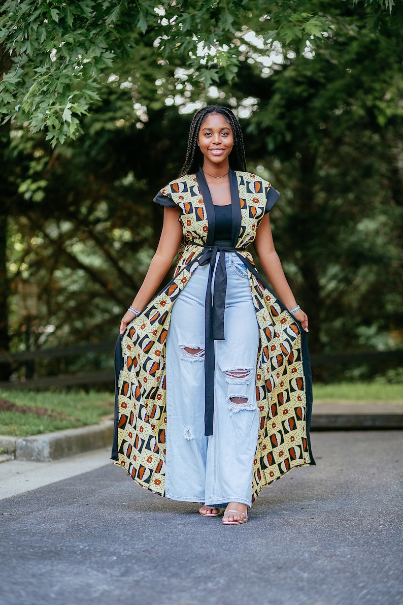African Print Maxi Duster - Etsy