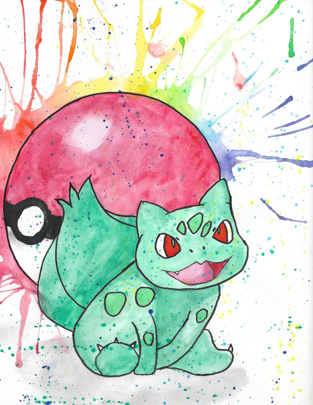 Bulbasaur Watercolor Art Print - Download - Etsy