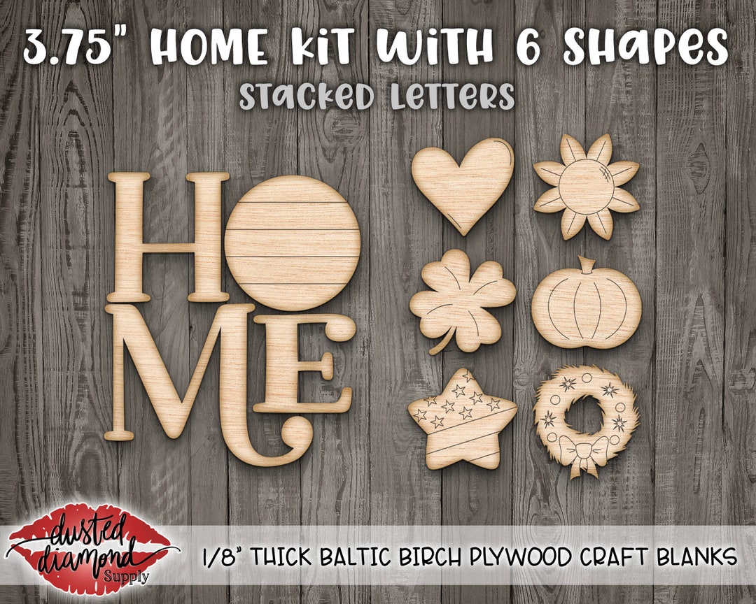 3.75 Blank Interchangeable HOME DIY Kit Stacked - Etsy