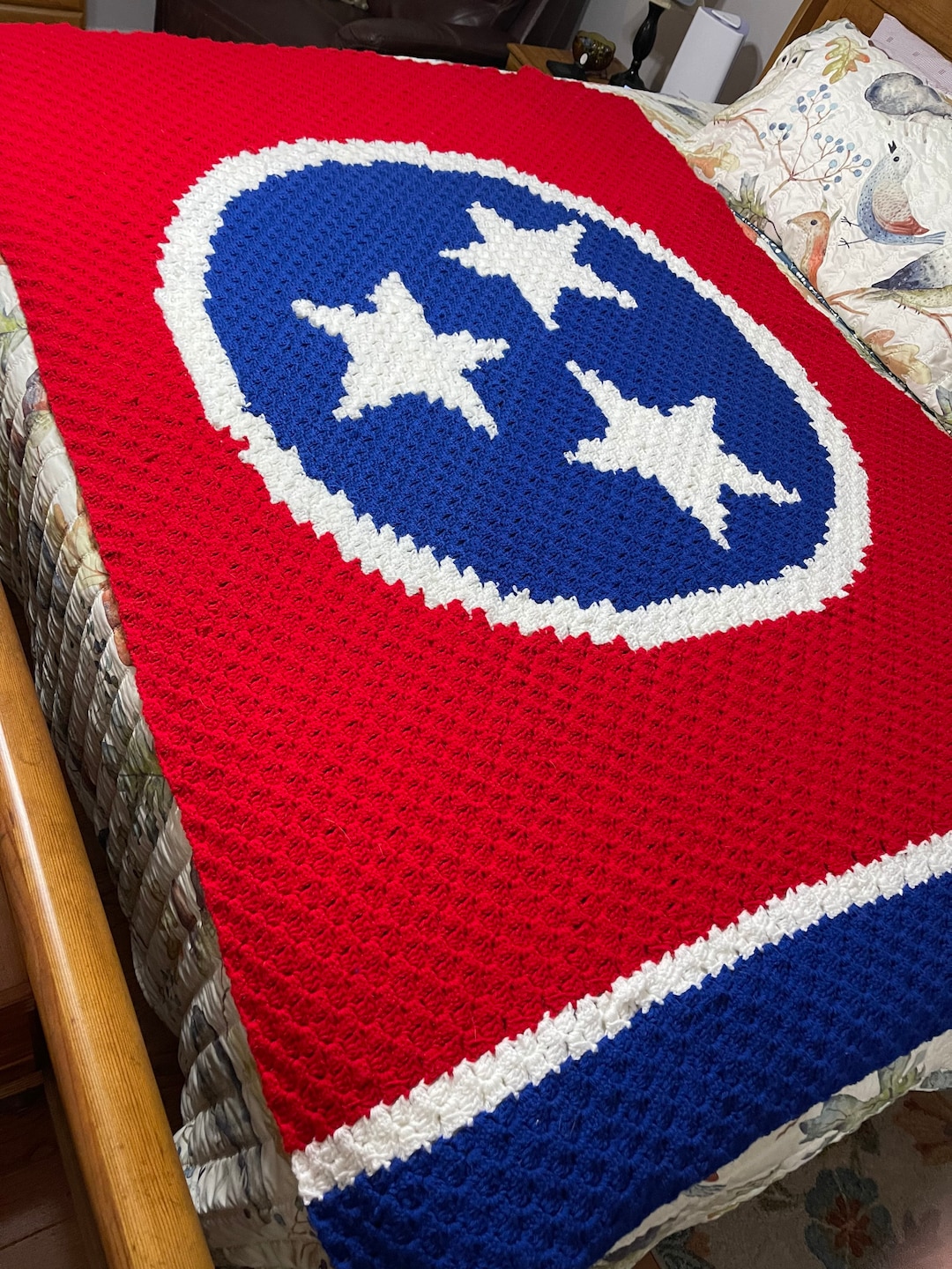 Tennessee State Flag Crochet Throw - Etsy