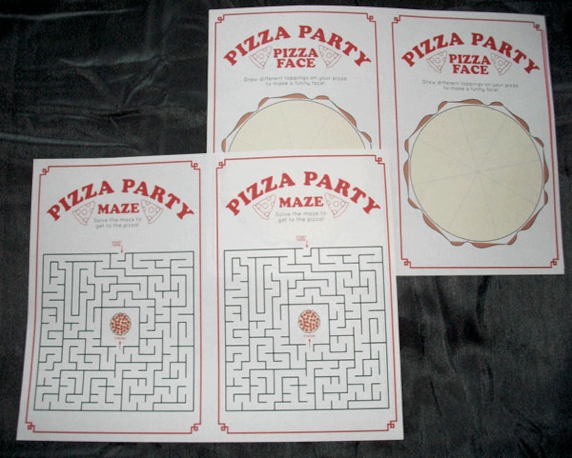 Pizza Party Games! Printable Party Games, Kids Printable Party, School ...