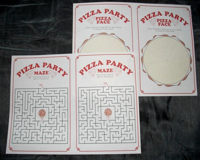 Pizza Party Games! Printable Party Games, Kids Printable Party, School ...