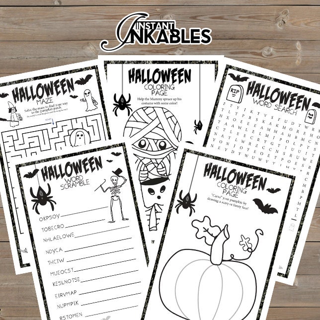 Halloween Activity Sheets, Printable Halloween Activities, Kids ...