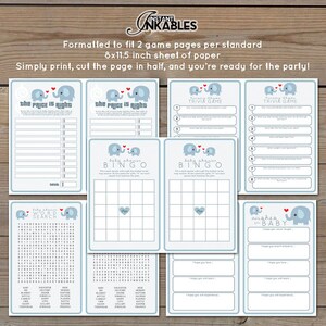 Blue Elephant Baby Shower Games,elephant Baby Shower, Blue Baby ...