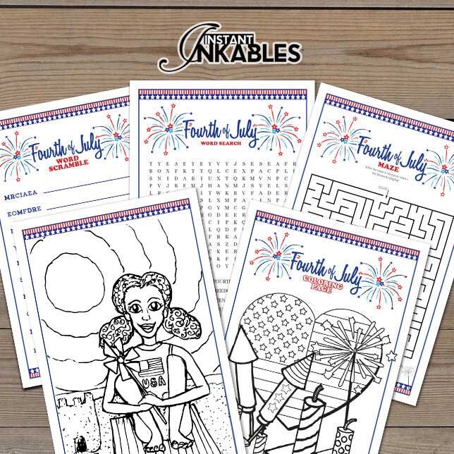 Hojas de actividades imprimibles para la fiesta del 4 de julio Juegos ...