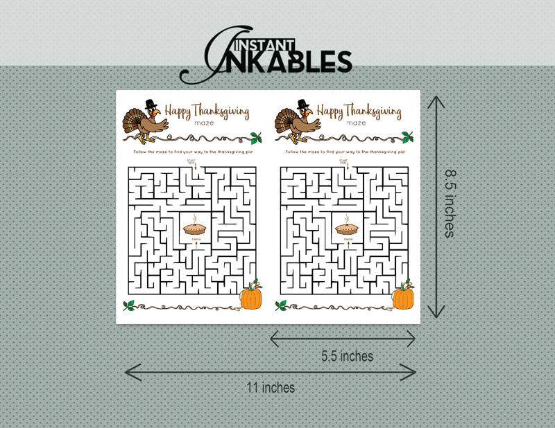 2020 Thanksgiving Printable Party Package, Thanksgiving Activities ...