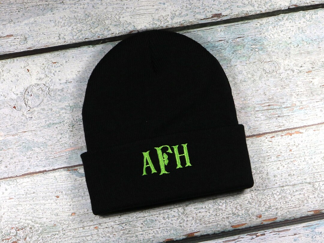 Personalized Winter Hat With Monogram Knit Hat for Adults, Monogrammed ...