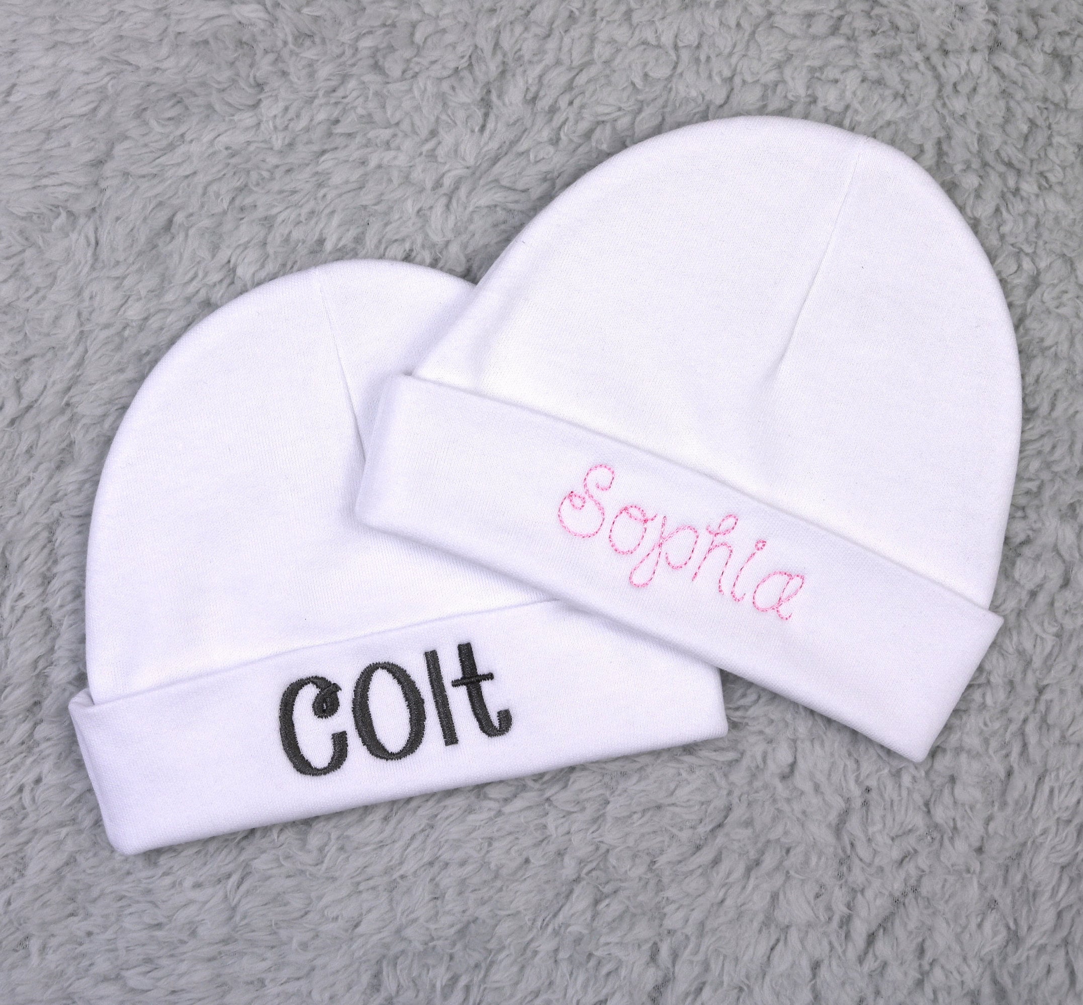Custom baby beanie - personalized newborn hat - personalized preemie hat