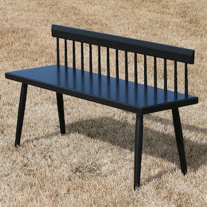 EBONIZED LOW BACK Spindle Bench Shaker Bench Entry Bench - Etsy