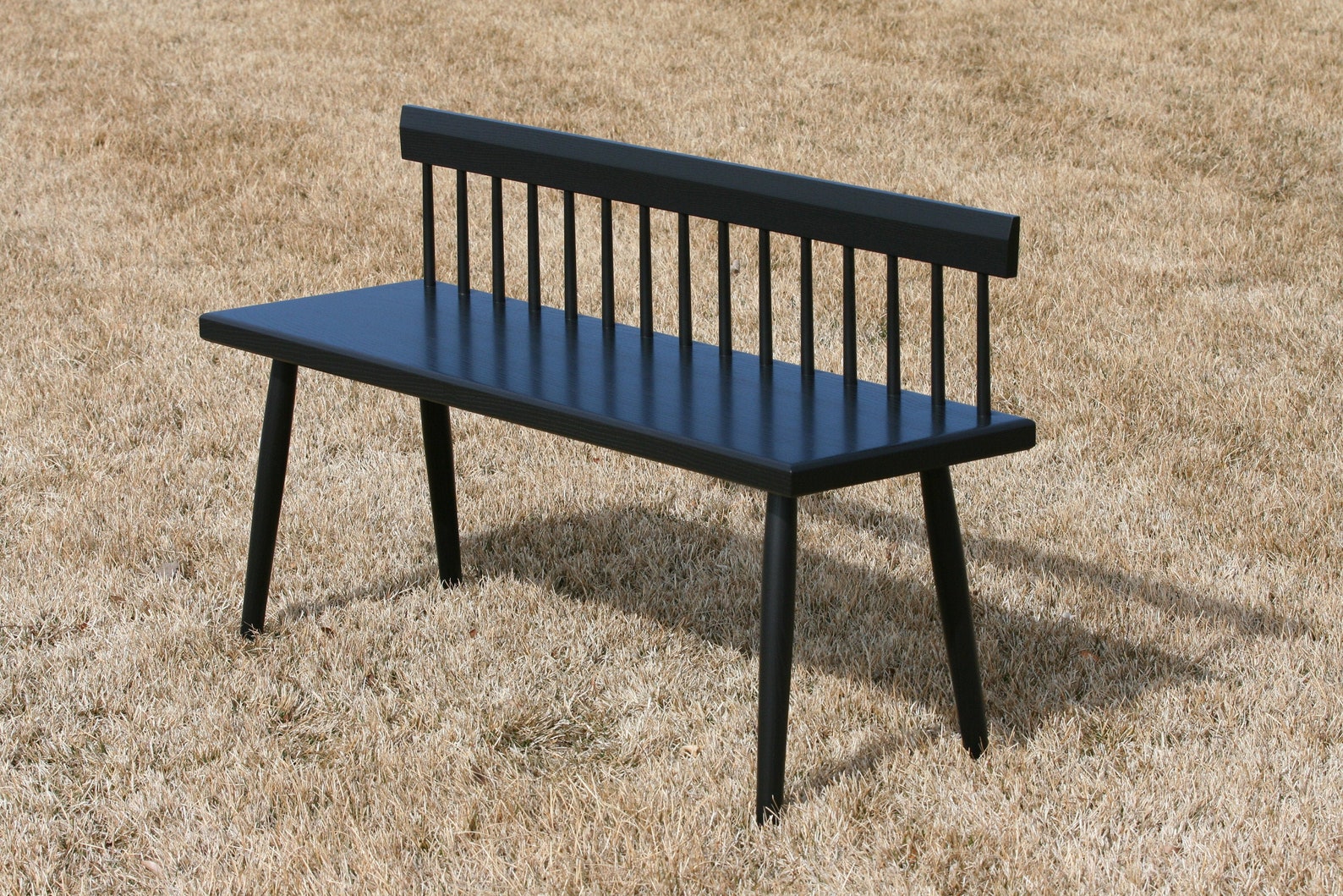 EBONIZED LOW BACK Spindle Bench Shaker Bench Entry Bench - Etsy