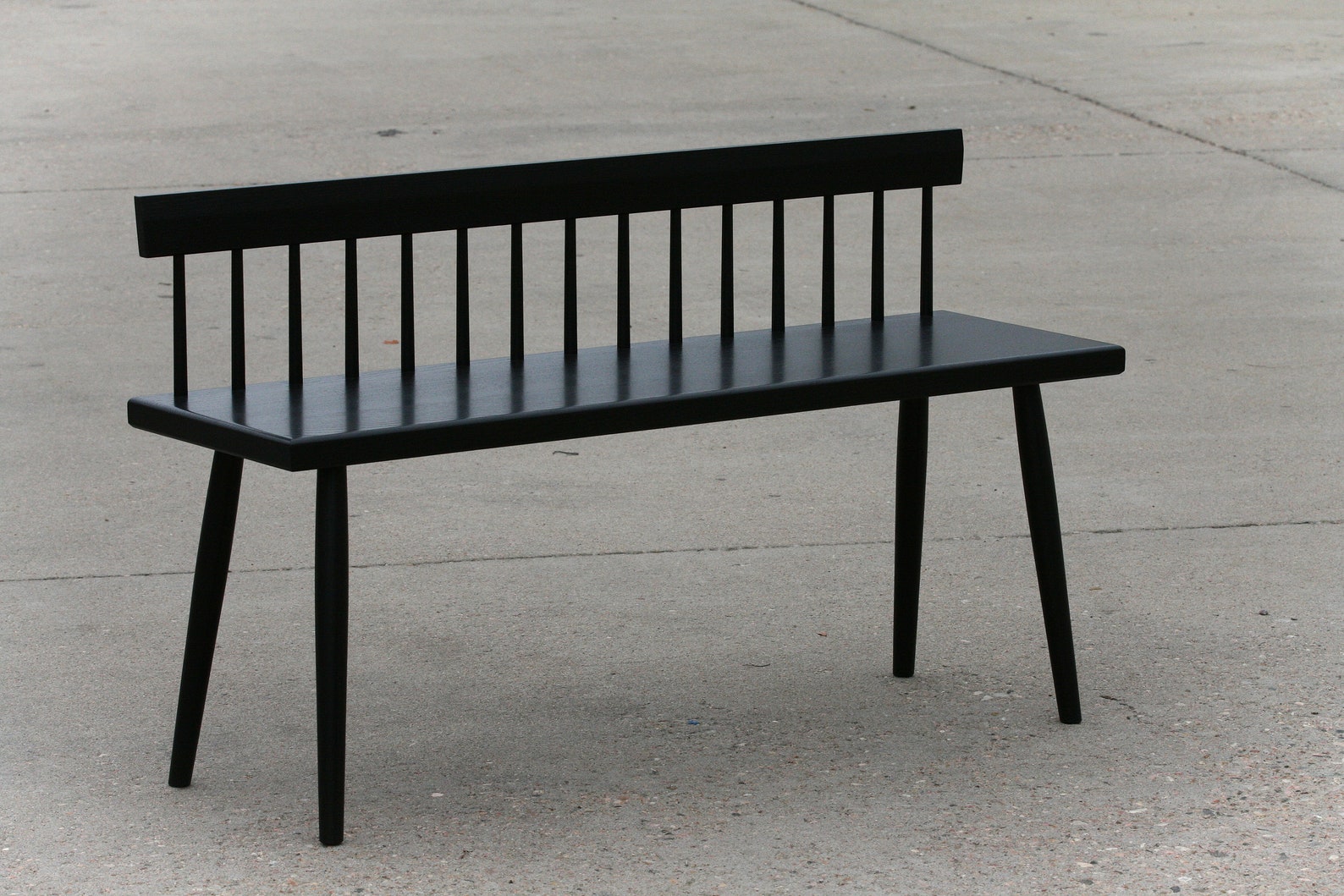 EBONIZED LOW BACK Spindle Bench Shaker Bench Entry Bench - Etsy