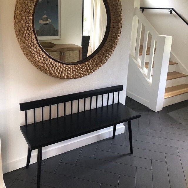 Small spindle bench store