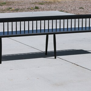 EBONIZED LOW BACK Spindle Bench, Shaker Bench, Entry Bench, Short Bench ...