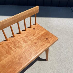 CHERRY LOW BACK Spindle Bench, Shaker Bench, Entry Bench, Short Bench ...