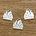 20pcs Flame Charms Blaze Fire Charm 2 Sided Antique Silver | Etsy