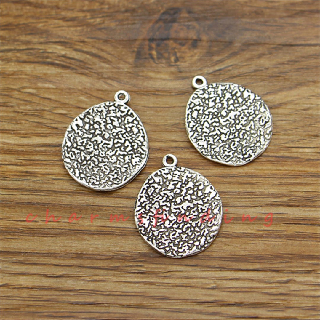 20pcs Tag Charm Double Sided Charms Antique Silver Tone 19x24mm Cf3593 ...