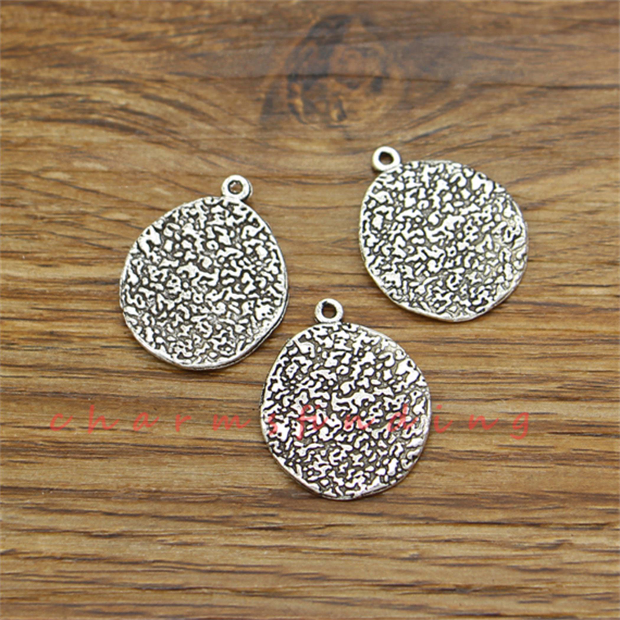 20pcs Tag Charm Double Sided Charms Antique Silver Tone 19x24mm Cf3593 ...