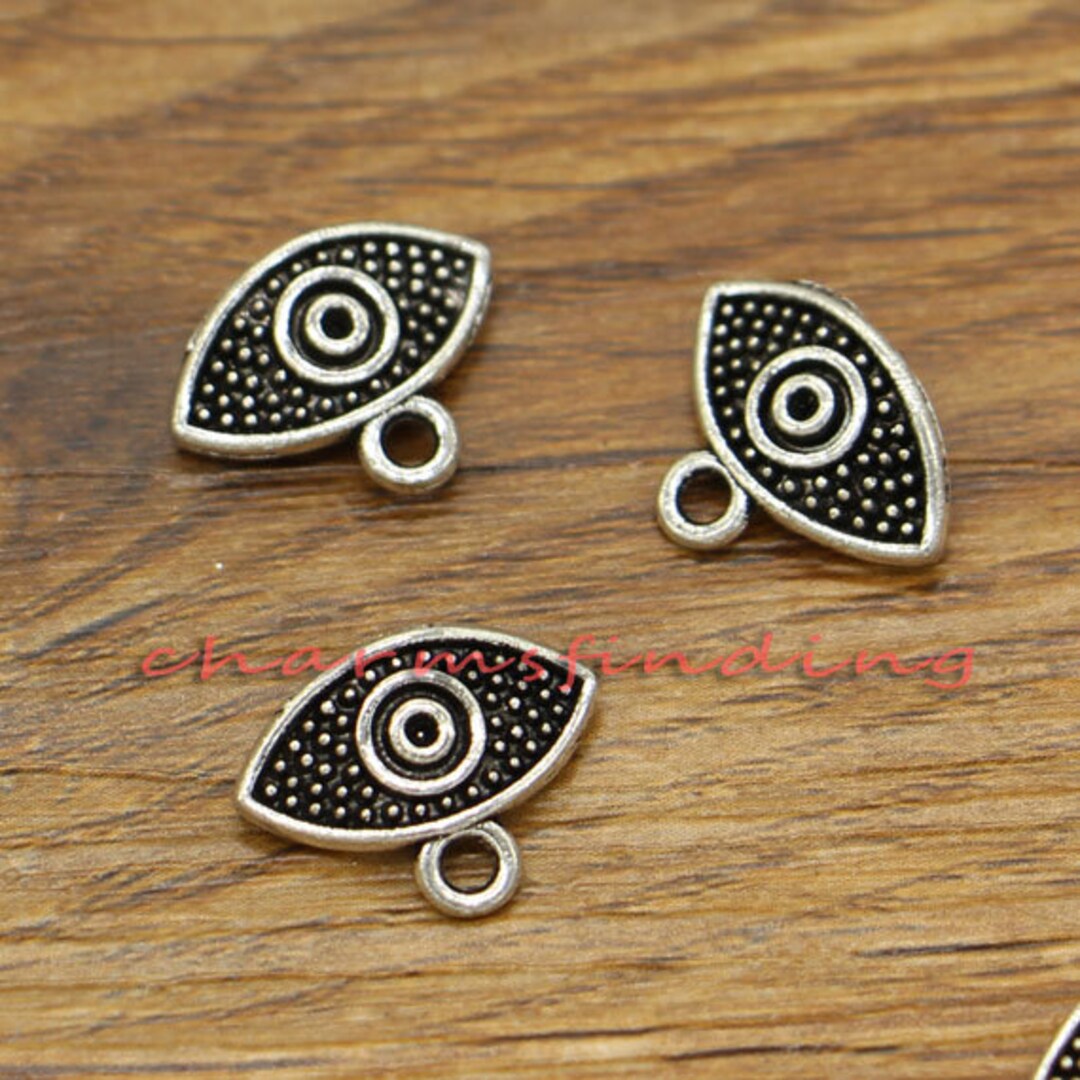 30pcs Evil Eye Charms Eye Ball Charm Antique Silver Tone - Etsy