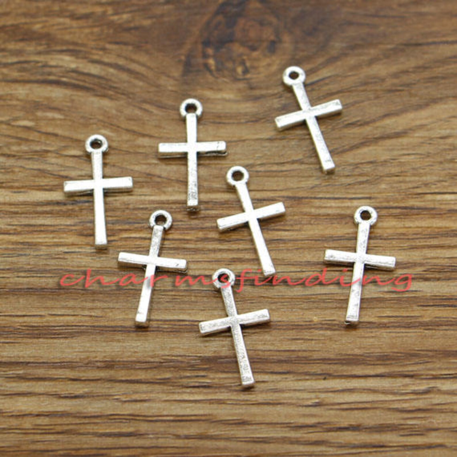100pcs Cross Charms Religious Charms Double Sided Antique - Etsy