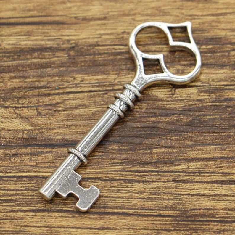 10pcs Large Heart Key Pendants Charms Home Heart Key Charms - Etsy