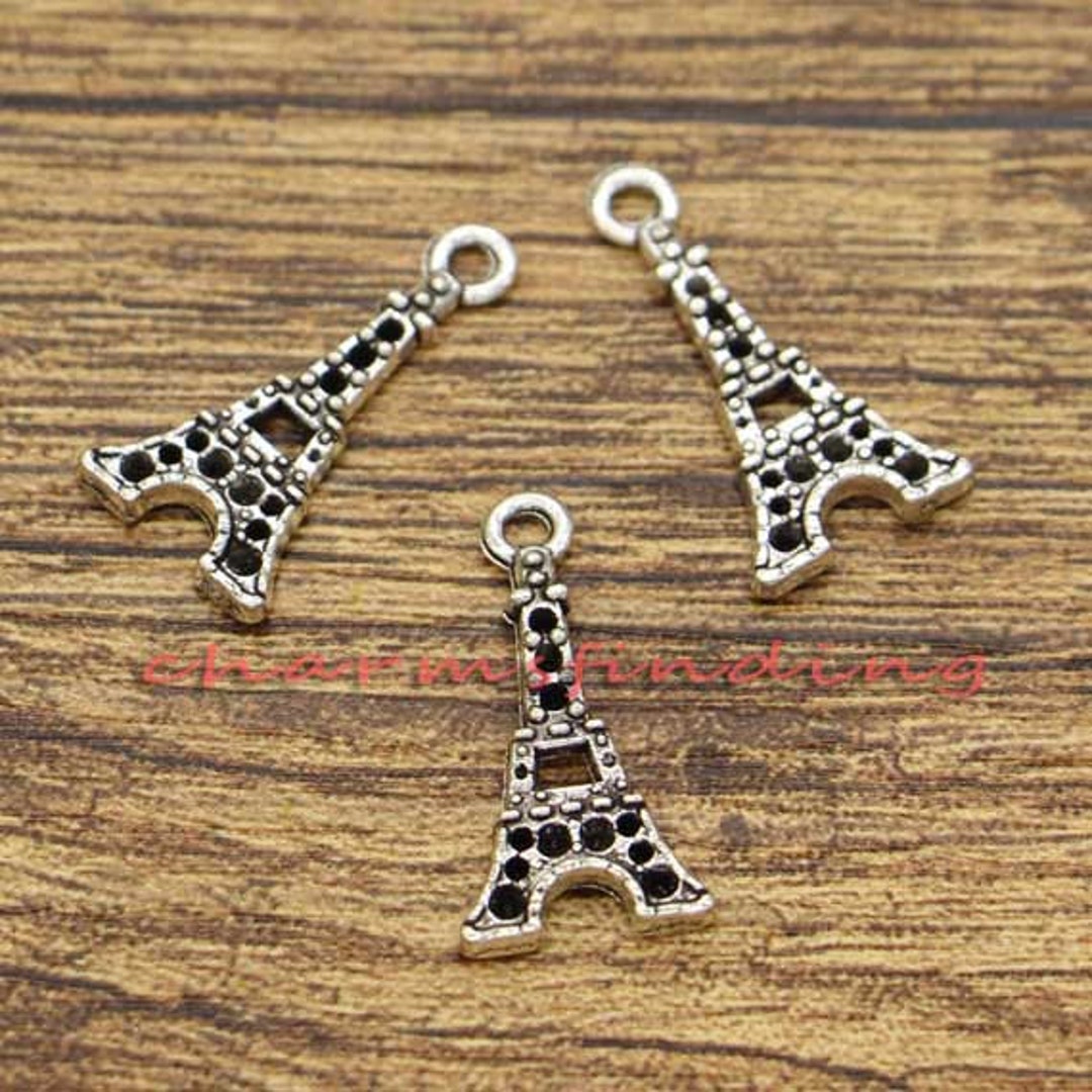 30pcs Eiffel Tower Charms France Charms Antique Silver Tone - Etsy