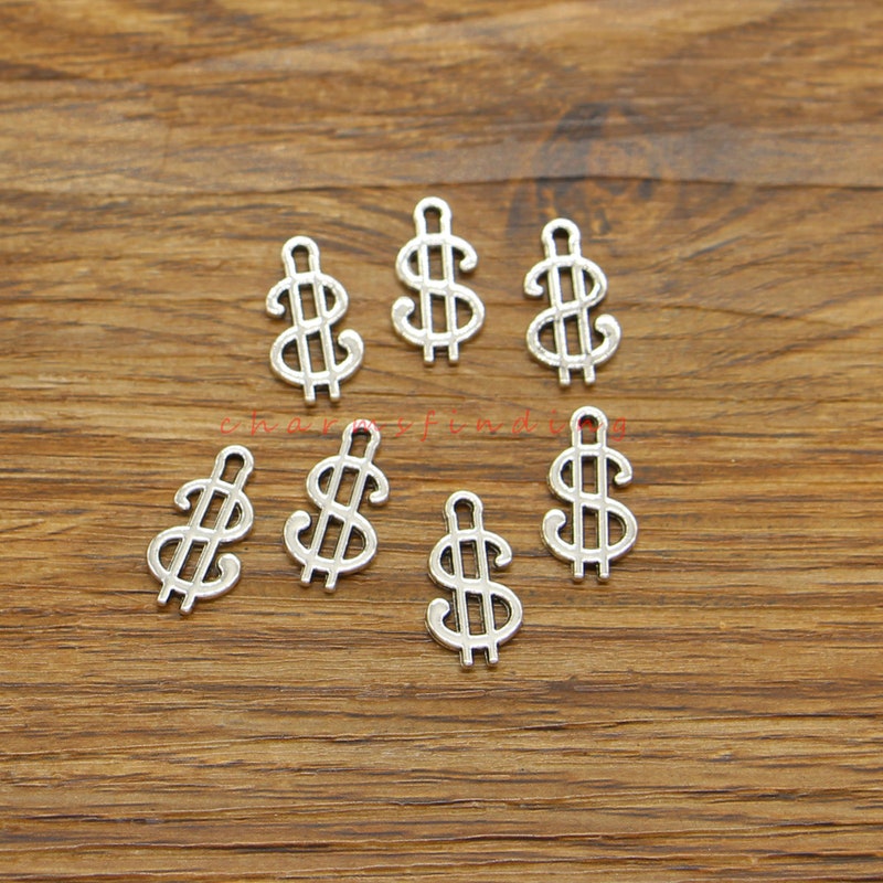 Dollar Sign Silver Charms - Etsy