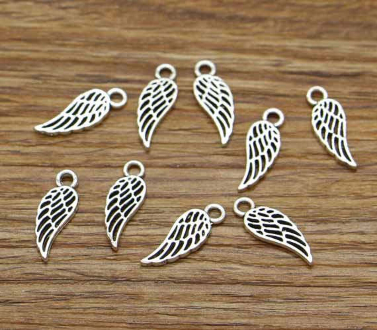 50pcs Wing Charms Bulk Charms Wings Angel Charms Antqiue - Etsy