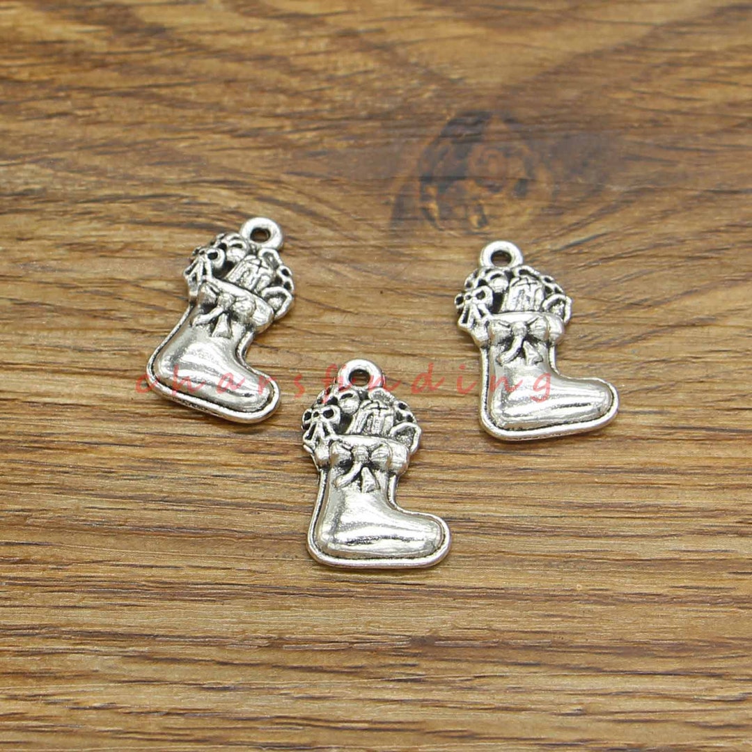 15pcs Christmas Stocking Sock Charm Holiday Creation Charms Antique ...