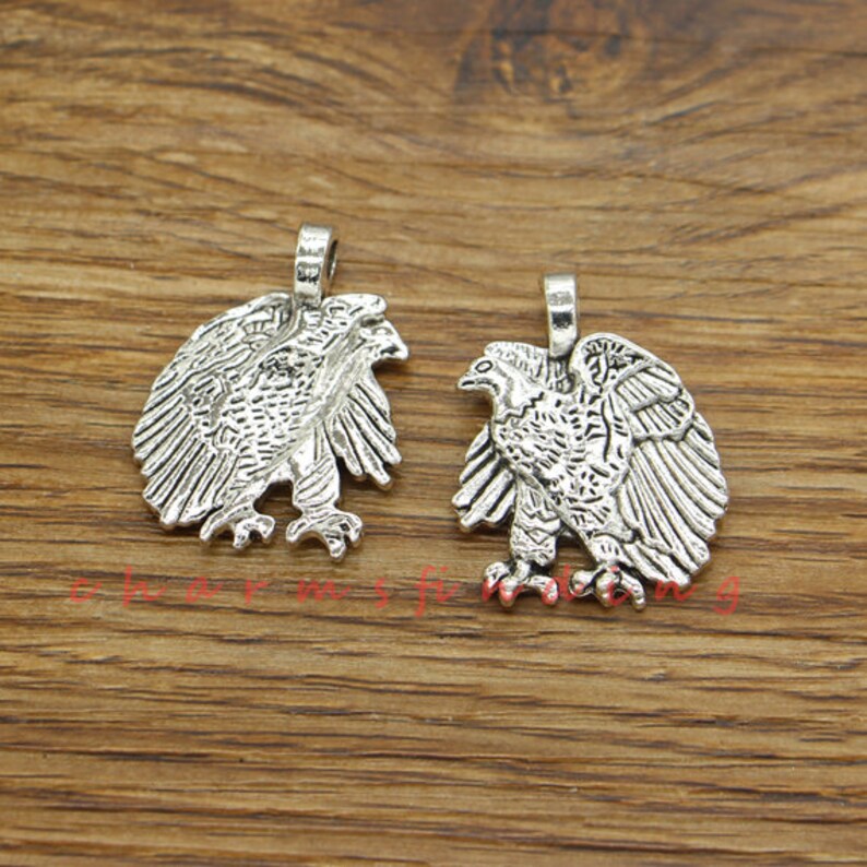 5pcs Large Eagle Charm Bird Vulture Charms Antique Silver Tone - Etsy