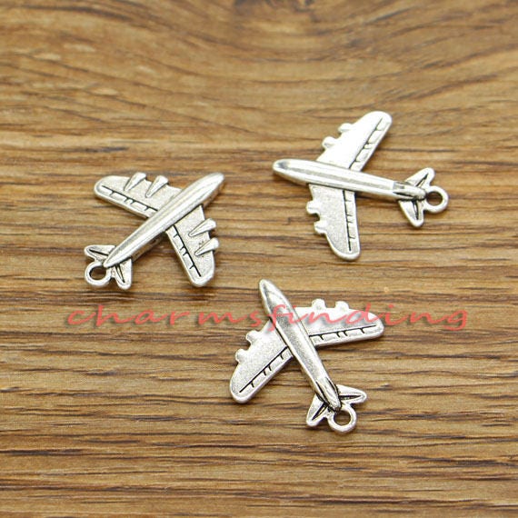 20pcs Plane Charms Airplane Charms Travel Charms Antique | Etsy