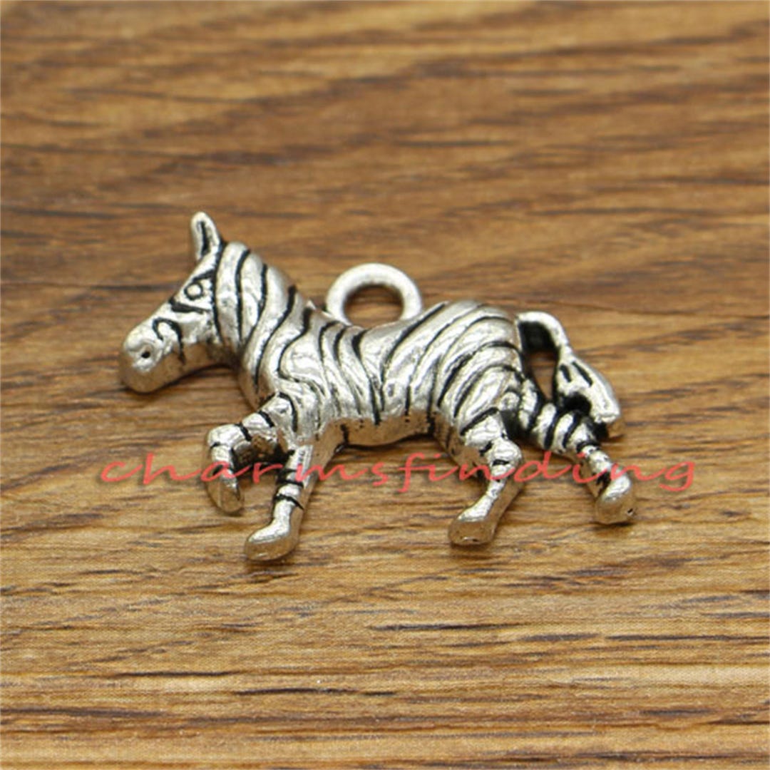 15pcs Zebra Charms Animal Charm Antique Silver Tone 30x20mm Cf2645 - Etsy