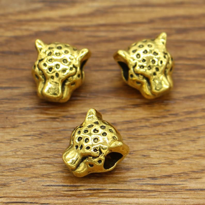 15pcs Leopard Beads Large European Bead Spacers Animal Beads - Etsy