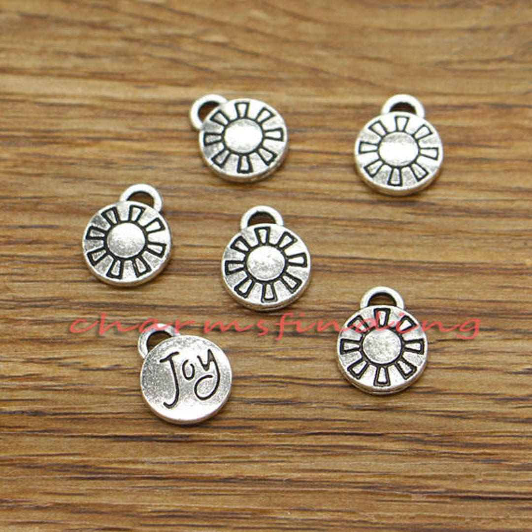 30pcs Joy Charms Joy Word Charms Antique Silver Tone 10x12mm Cf3419 - Etsy