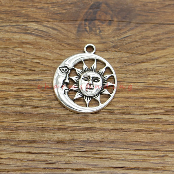Sun and Moon Charm - Etsy